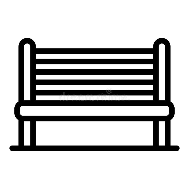City Bench Icon, Outline Style Stock Vector - Illustration of isolated ...