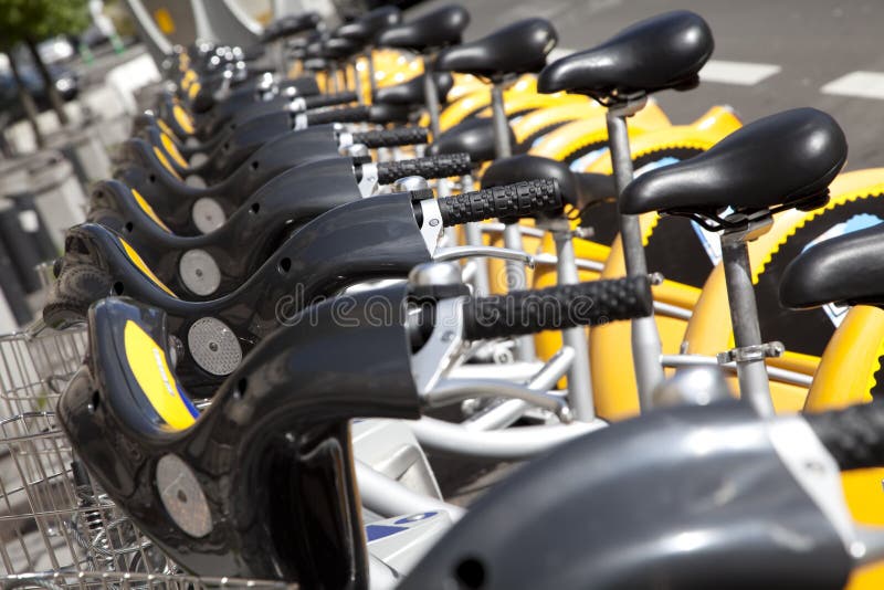 City Bikes for rent stock photo. Image of cycle, outdoors - 17075192