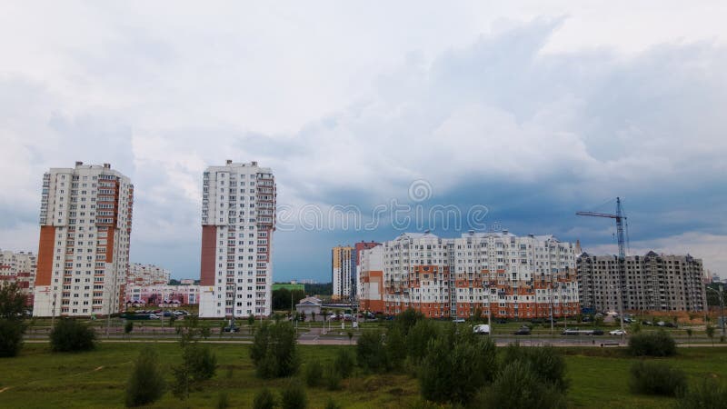 City Block with Multi-storey Residential Buildings Editorial Stock ...