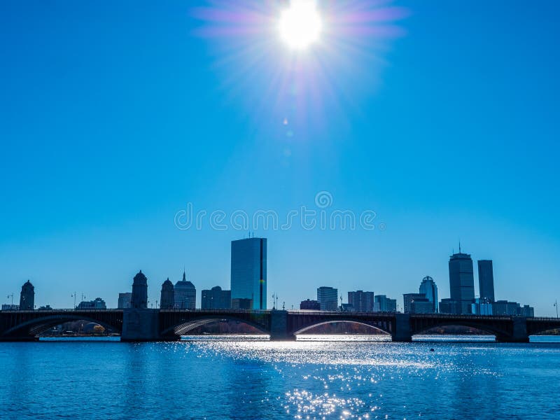 City of Boston from Across the Harbor Stock Image - Image of downtown ...