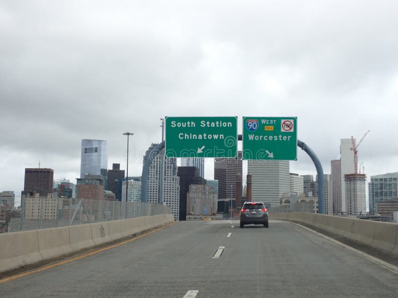 City of Boston, Ma (mass Pike - Worcester or South Station China Town ... City of Boston, Ma (mass Pike - Worcester or South Station China Town ...