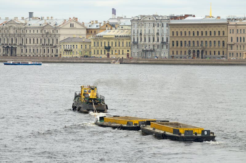 Boat for Garbage Collection. Stock Image - Image of city, river: 101647513