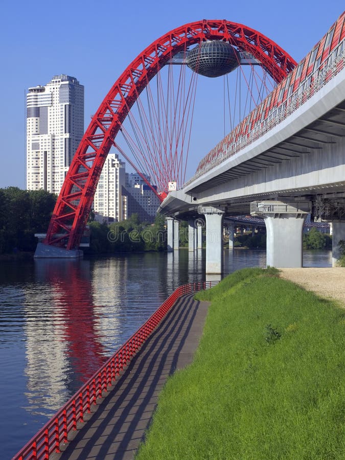 City bridge stock photo. Image of city, wireframe, parabolic - 20246388