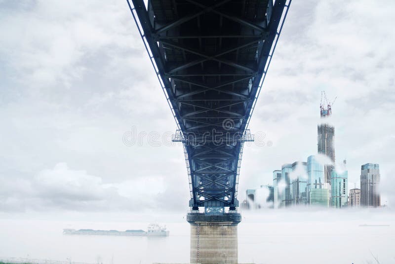 City bridge stock image. Image of bridge, background - 68574189