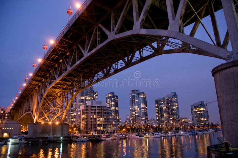 City Bridge at Night stock photo. Image of reflection - 11577588