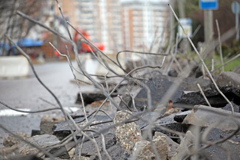 City Broken Asphalt Road Background Stock Image - Image of highway ...