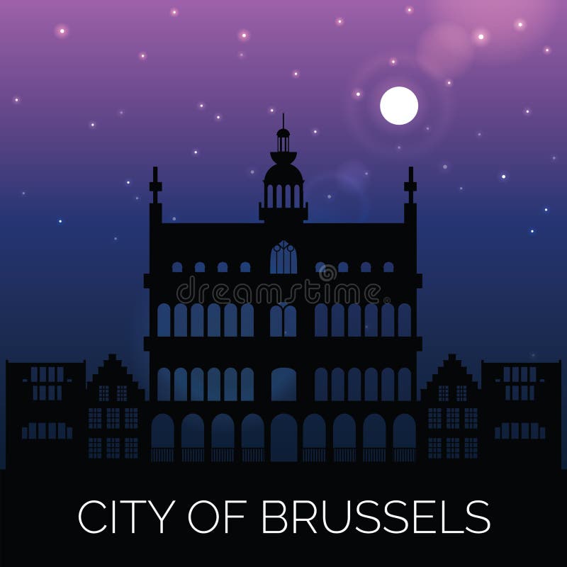 City of Brussels. Vector Illustration Decorative Design Stock Vector ...
