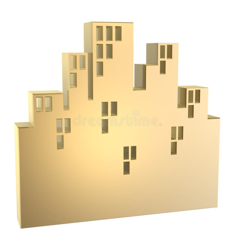 Gold Building City Stock Illustrations – 28,874 Gold Building City ...