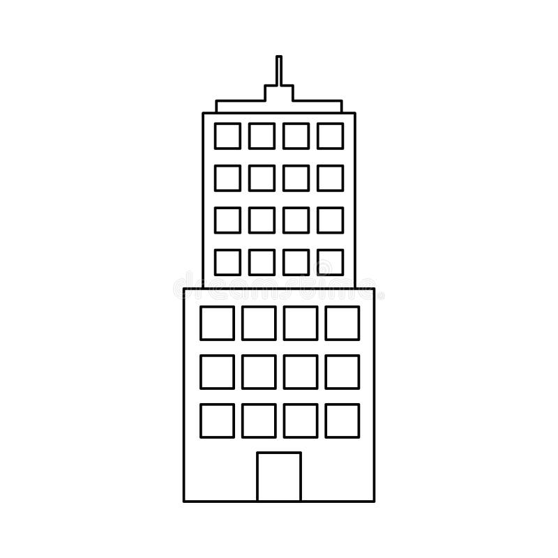 City building icon image stock illustration. Illustration of estate ...
