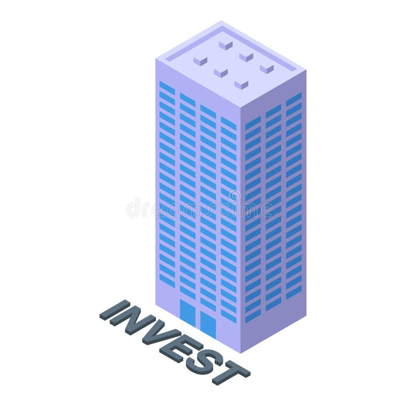 City Building Investments Icon, Isometric Style Stock Vector ...