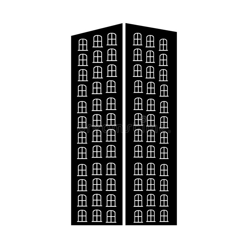 City Building Pictogram Icon Image Stock Vector - Illustration of house ...