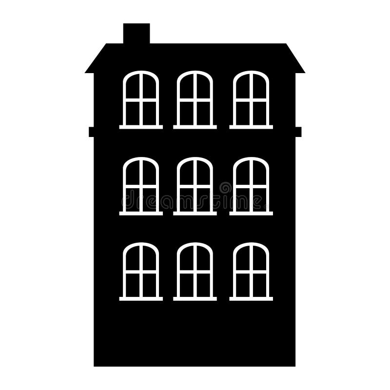 City Building Pictogram Icon Image Stock Vector - Illustration of ...