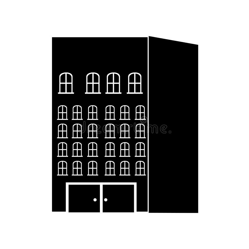 City Building Pictogram Icon Image Stock Vector - Illustration of ...