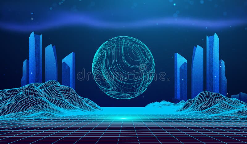 City Building Smart Background Technology Future Line Abstract Data ...