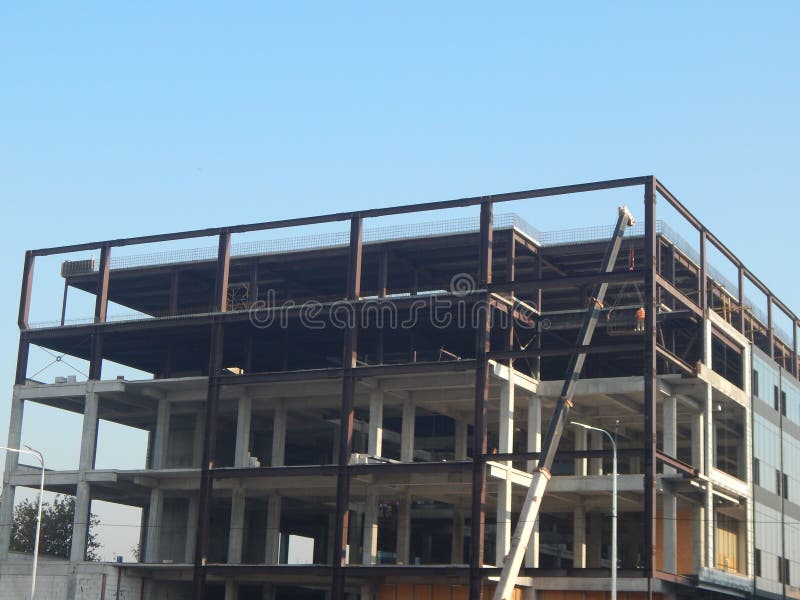 City Building Structures and Their Stock Image - Image of iron, city ...