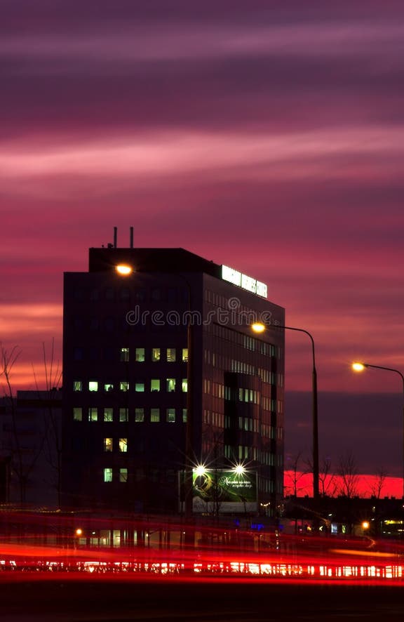 City building in sunset stock photo. Image of motion, skyline - 4793672