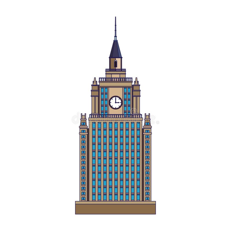 City Building Tower Icon, Flat Design Stock Vector - Illustration of ...