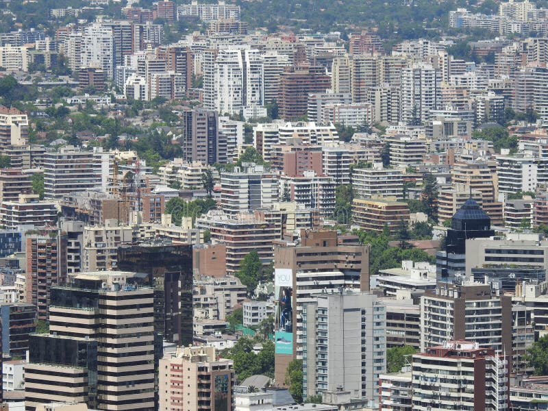 City View and Architecture in Santiago, Chile Editorial Stock Image ...