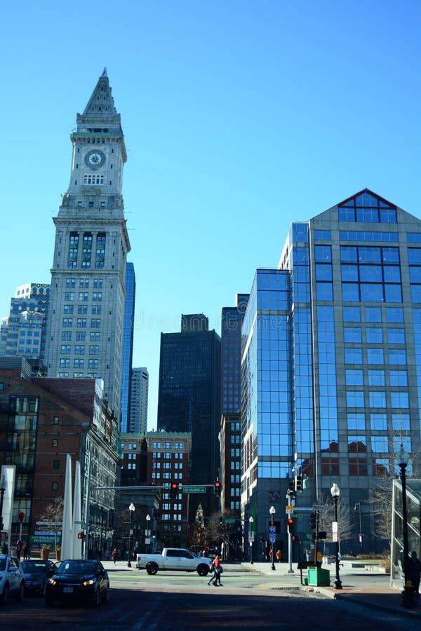 City Buildings in Boston, Downtown Editorial Photography - Image of ...