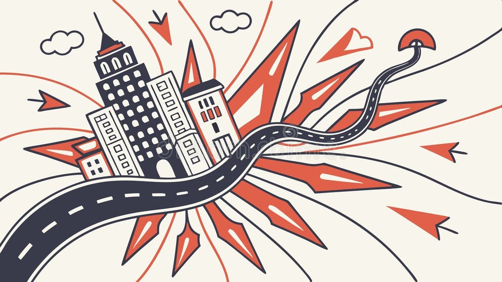 City Buildings Breaking Apart or Exploding, Symbolizing Change or ...