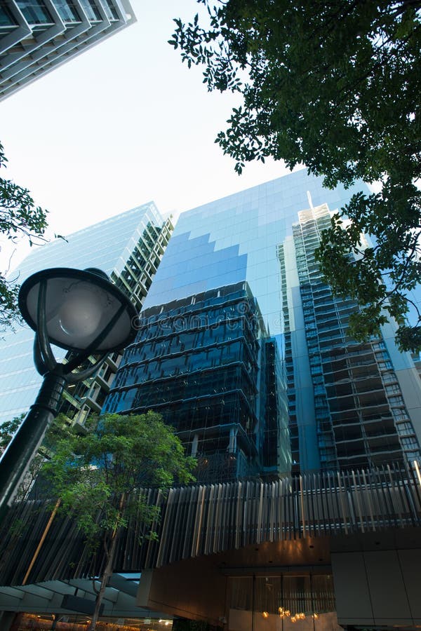 Generic Glass Building in London with Beautiful Clear Blue Sky , Modern ...