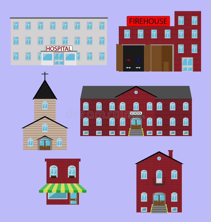 City Buildings image stock vector. Illustration of church - 91516013