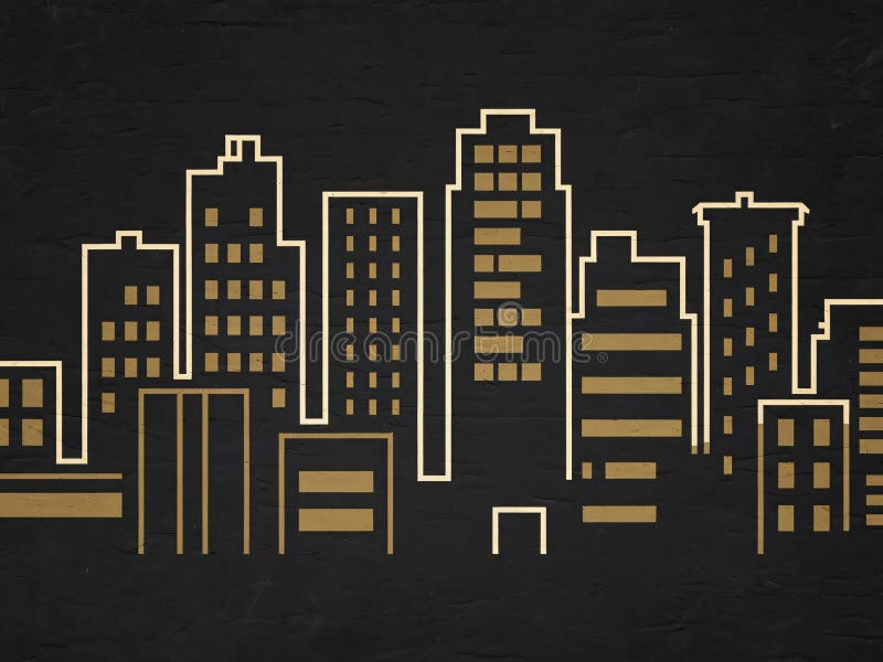 City Buildings Logo Black White Vector Icon Stock Illustration ...