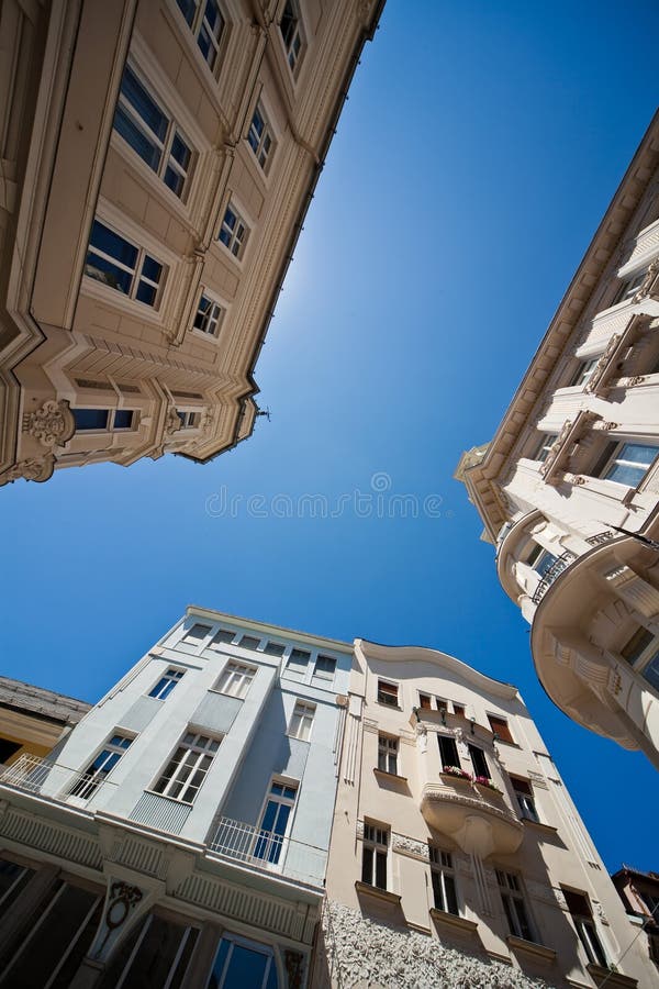 Two Buildings in Perspective Stock Photo - Image of israel, card: 168324278