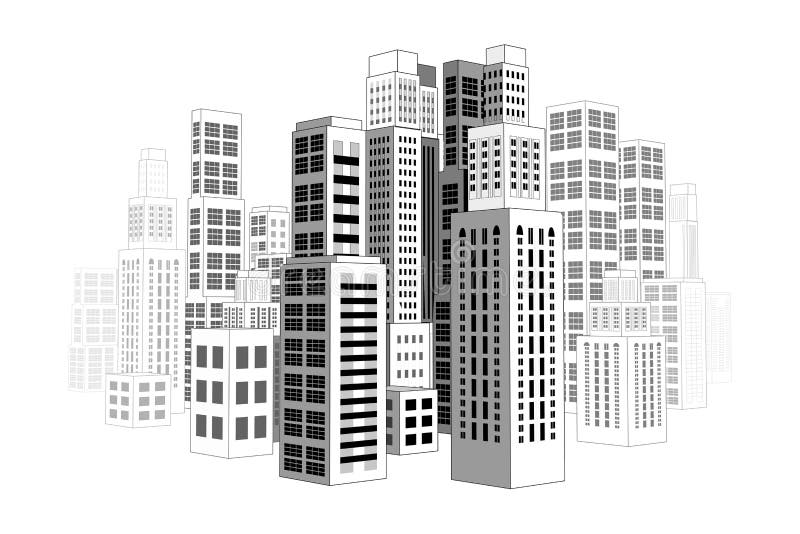 Abstract buildings vector stock vector. Illustration of residential ...