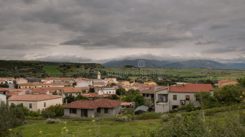 City of Bulzi in Sardinia Seen from Above Stock Image - Image of italy ...