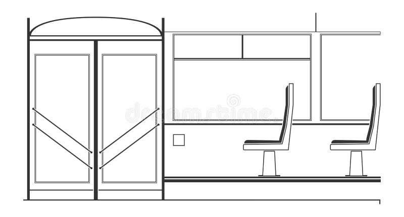 City bus interior stock vector. Illustration of indoor - 176958822