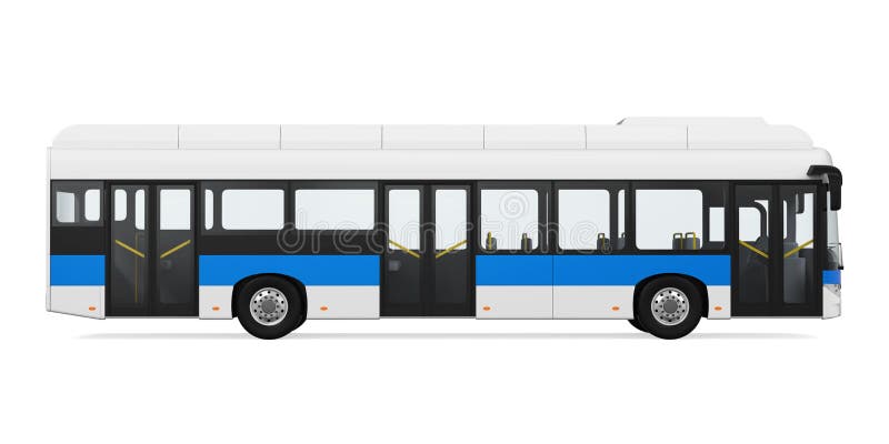 Blue City Bus Isolated stock illustration. Illustration of tourism ...