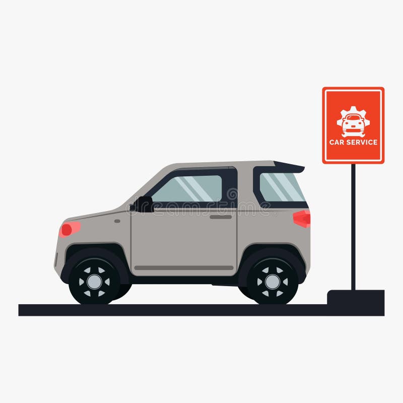 City Car Service Sign Graphic Design Vector Illustration Stock ...