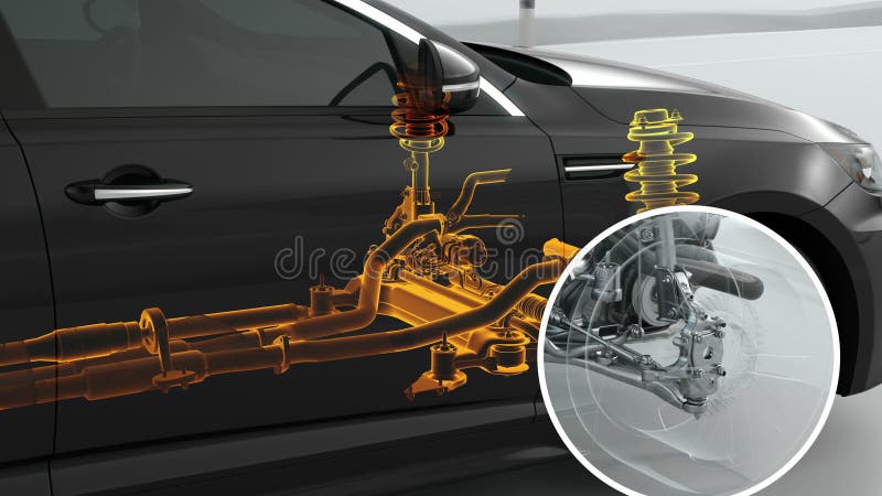 City Car Structure Overview during Driving. 4k Stock Illustration ...