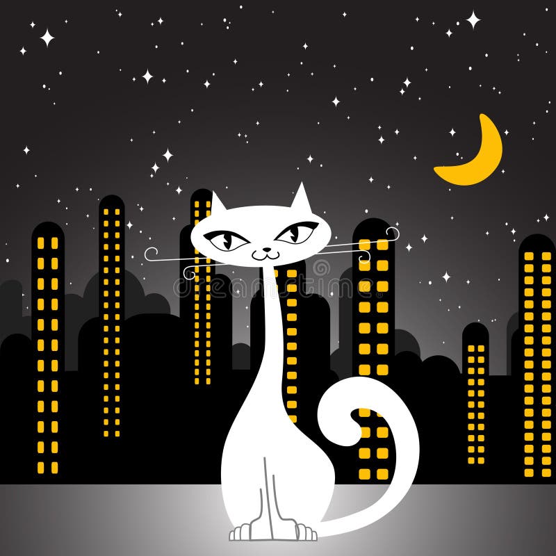 City cat stock vector. Illustration of comic, style, character - 16842840