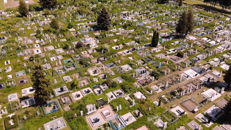 City Cemetery. View from a Drone in Summer. Stock Image - Image of ...