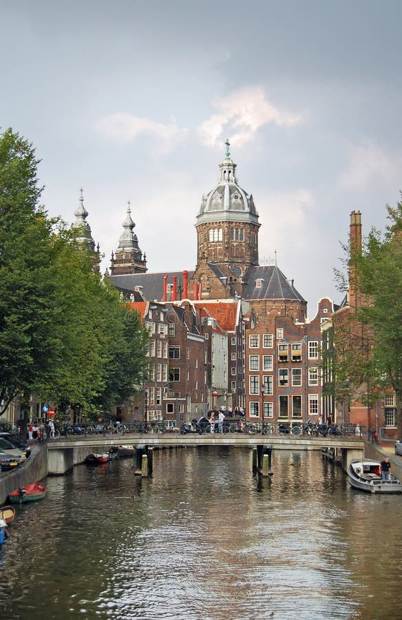 City Center of Amsterdam, Holland Stock Photo - Image of antiquity ...