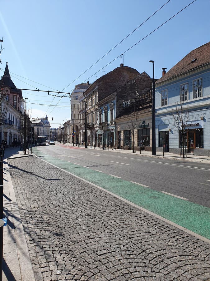 Center of Cluj stock photo. Image of urban, paving, center - 16596488