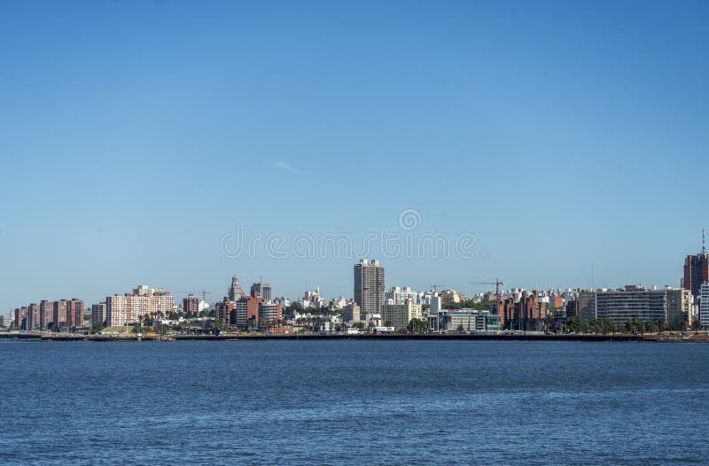 City center of Montevideo stock photo. Image of shore - 82605260