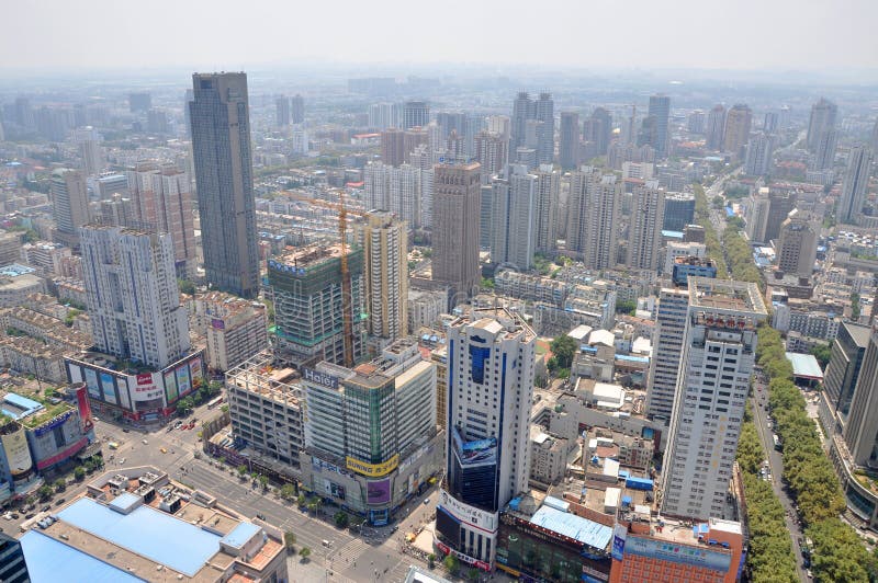 City Center of Nanjing, China Editorial Stock Image - Image of house ...