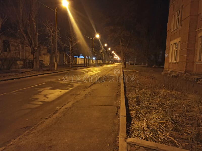 City Center Shot at Night - Close-up Stock Photo - Image of electricity ...