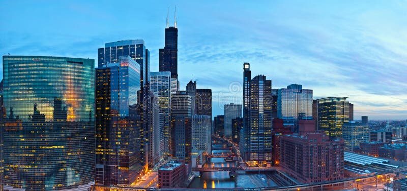 City of Chicago. stock image. Image of midwest, building - 21751851