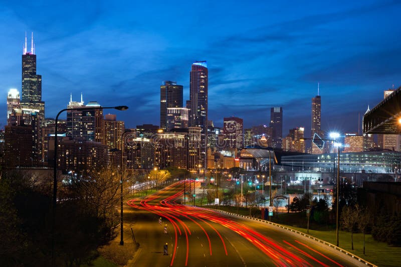 City of Chicago. stock image. Image of midwest, building - 21751851