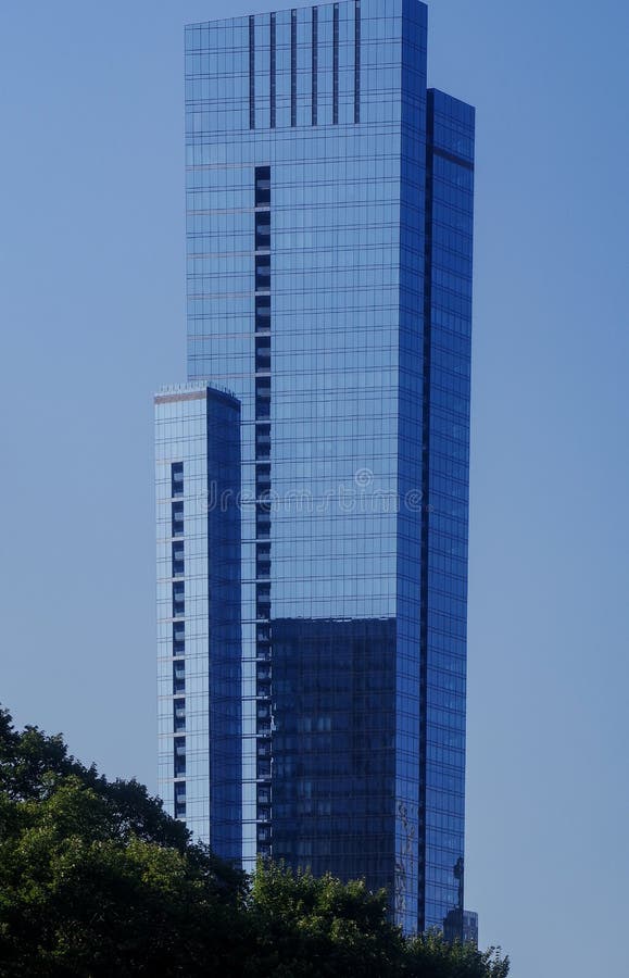 City Chicago Skyline and Big Office Buildings Stock Image - Image of ...
