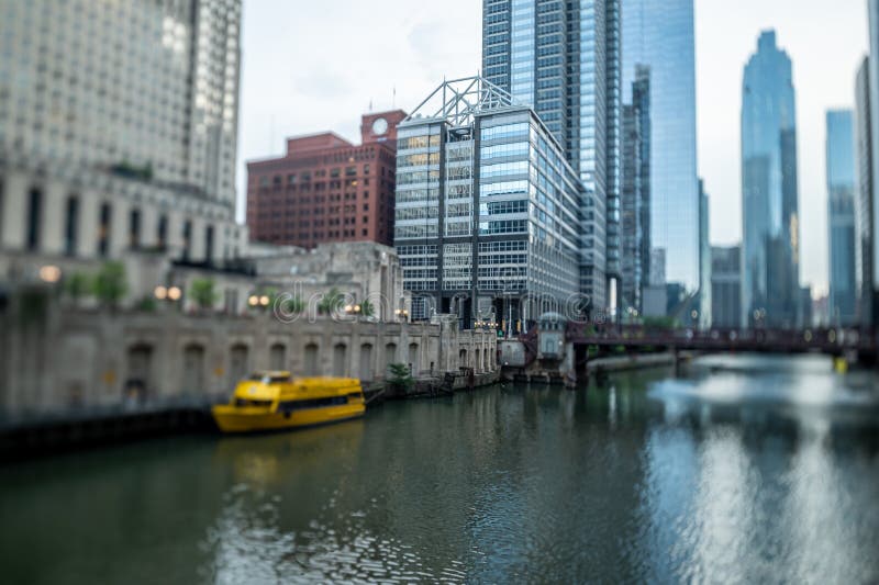 City of Chicago Skyline and Street Scenes Stock Image - Image of ...