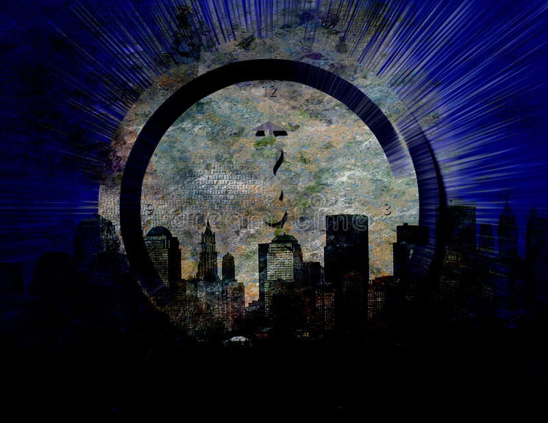 City Clock stock illustration. Illustration of concept - 16539241