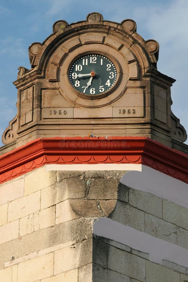 City clock stock photo. Image of colonial, brick, settlement - 5102694