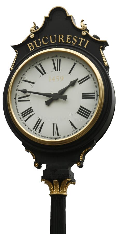 City clock in Bucharest stock image. Image of antique - 59446247