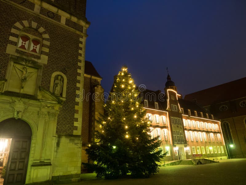 The city of coesfeld stock image. Image of lighting, lights - 82793719