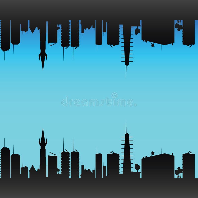 City Color Art Vector Illustration Stock Vector - Illustration of ...